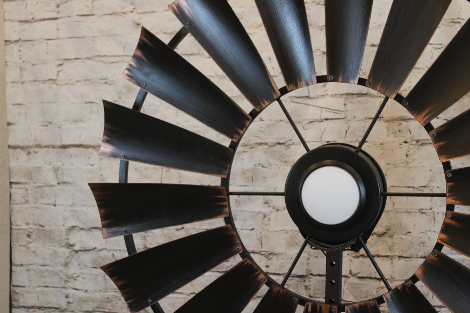 Charred Whiskey Barrel Ceiling Fan | Country Ceiling Fan