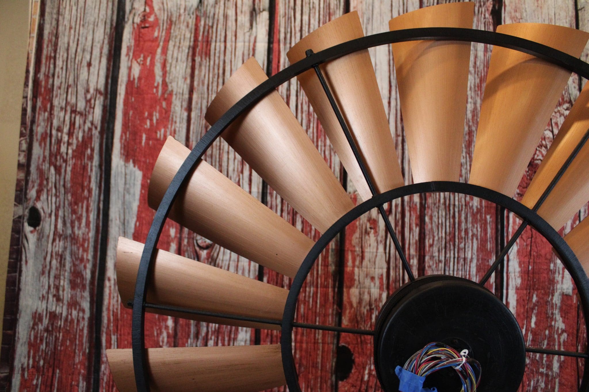 Charred Whiskey Barrel Ceiling Fan | Country Ceiling Fan