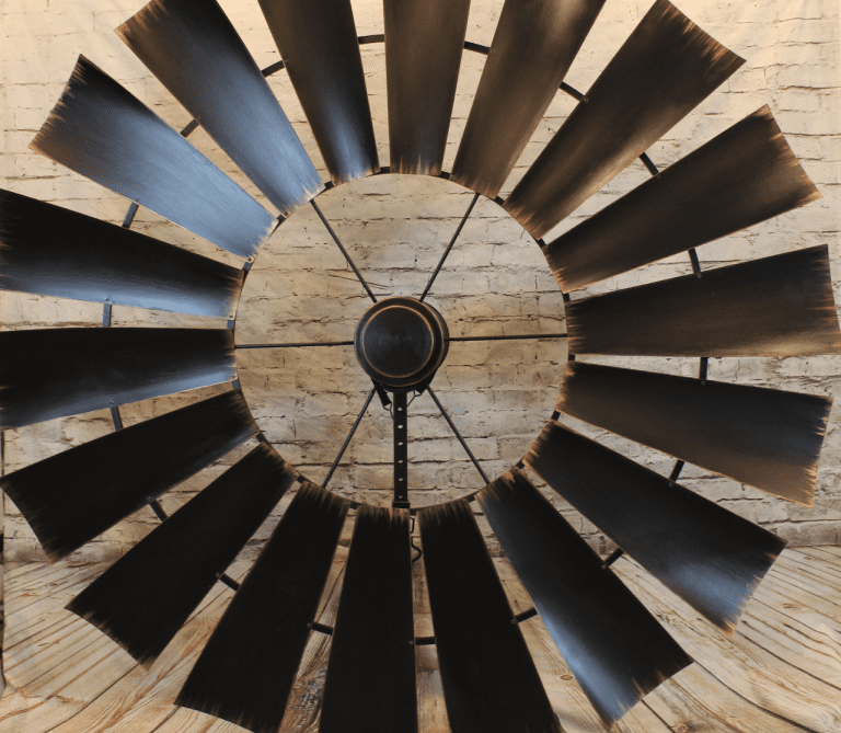 Charred Whiskey Barrel Ceiling Fan | Country Ceiling Fan
