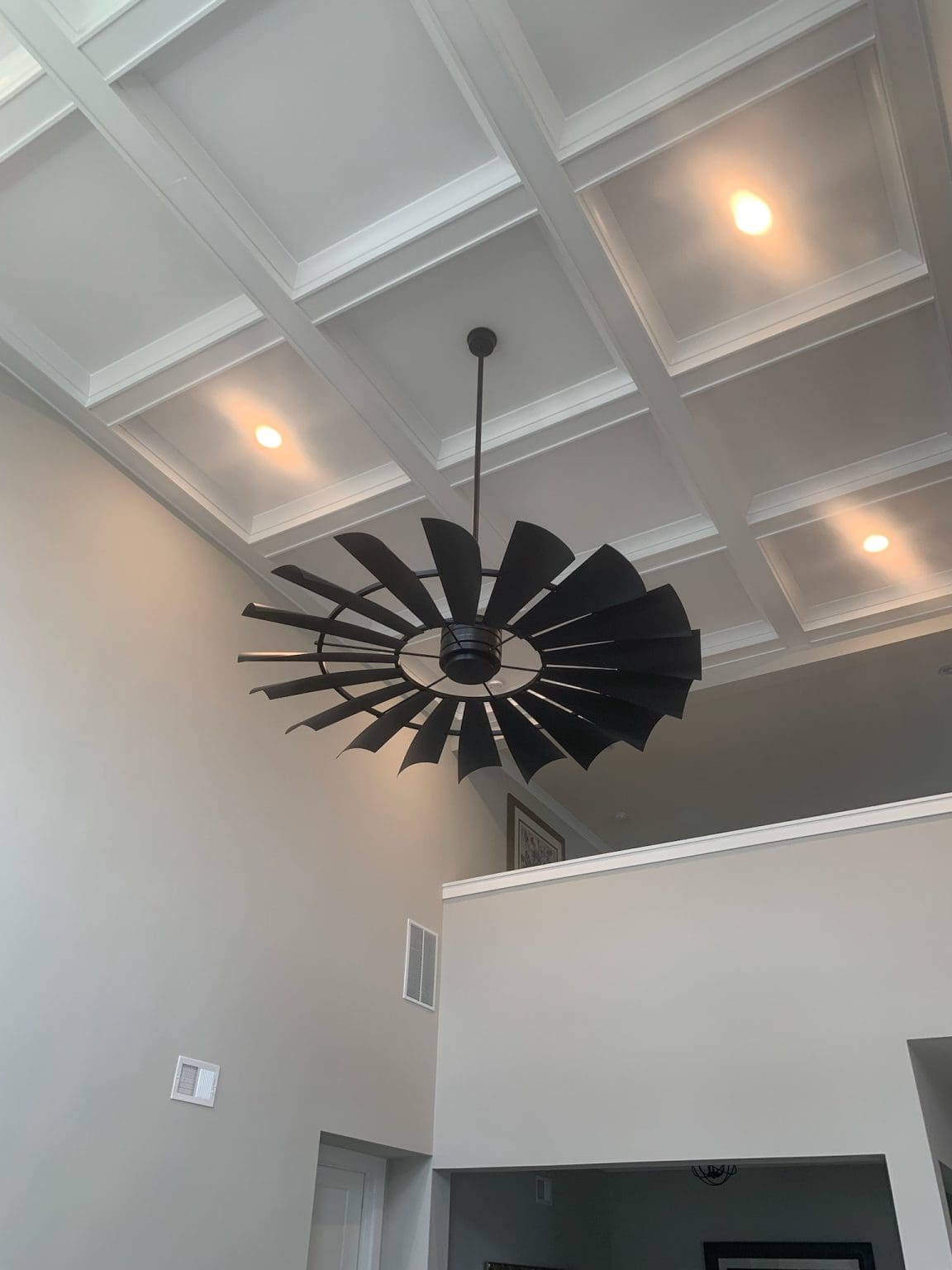 Industrial Matte Black Ceiling Fan | Windmill Ceiling Fans