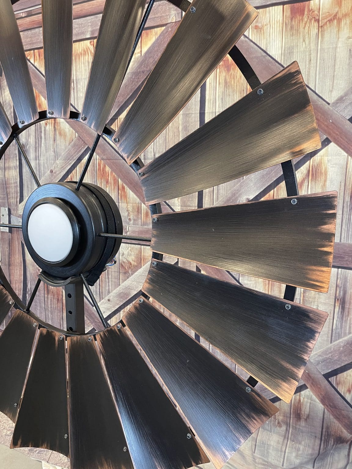 Charred Whiskey Barrel Ceiling Fan | Country Ceiling Fan