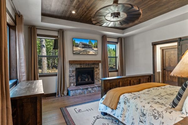 Charred Whiskey Barrel Ceiling Fan | Country Ceiling Fan